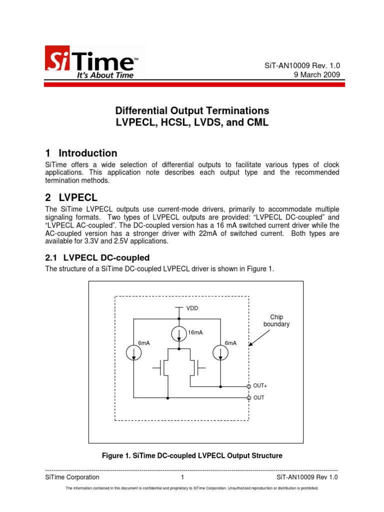 AN10009 Differential Terminations | PDF | Electronic Circuits ...