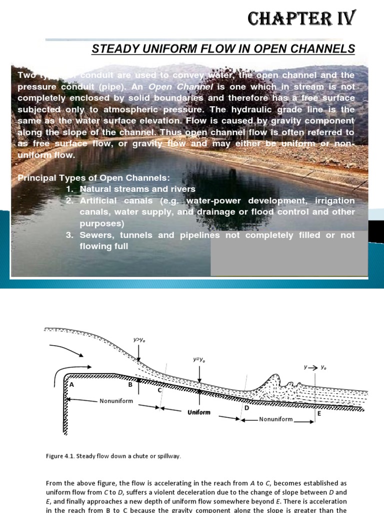 Chapter IV - Open Channel Uniform Flow-1 | PDF | Classical Mechanics | Continuum Mechanics