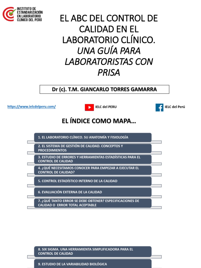El ABC Del Control de Calidad en El Laboratorio Clínico - Una Guía Para ... El ABC Del Control de Calidad en El Laboratorio Clínico - Una Guía Para ...