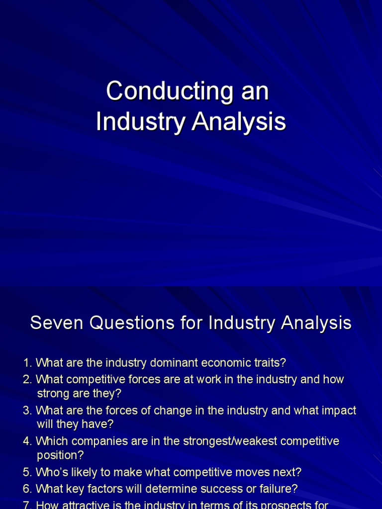 Conducting An Industry Analysis | PDF | Business Process | Economies