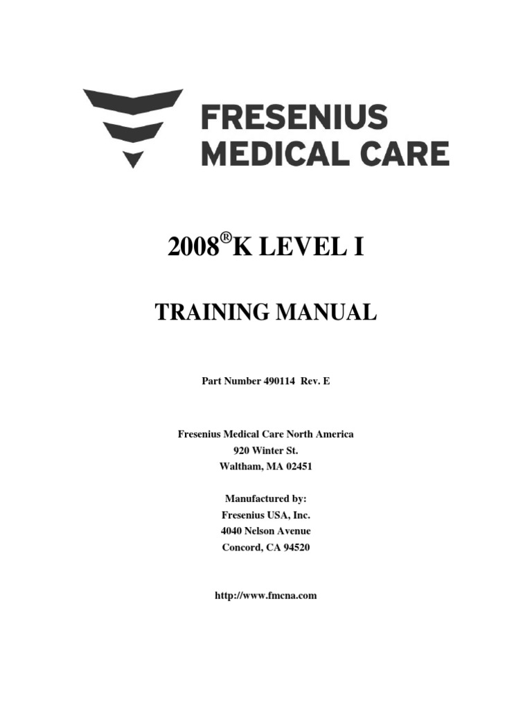 2008 K Level I: Training Manual | Download Free PDF | Dialysis ...