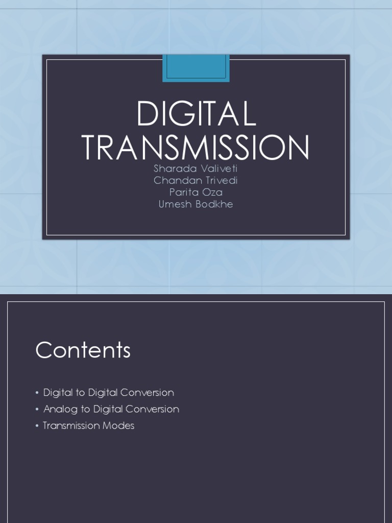 Digital Transmission | Descargar gratis PDF | Sampling (Signal Processing) | Data Transmission