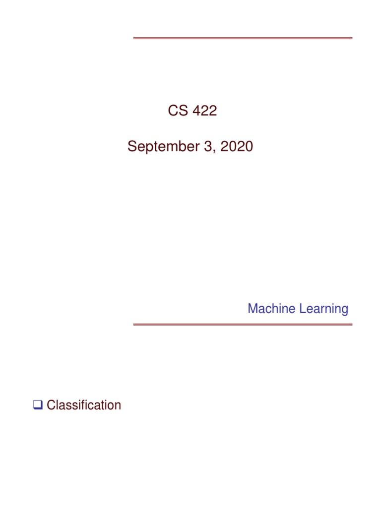 Lecture 2 | PDF | Machine Learning | Cross Validation (Statistics)