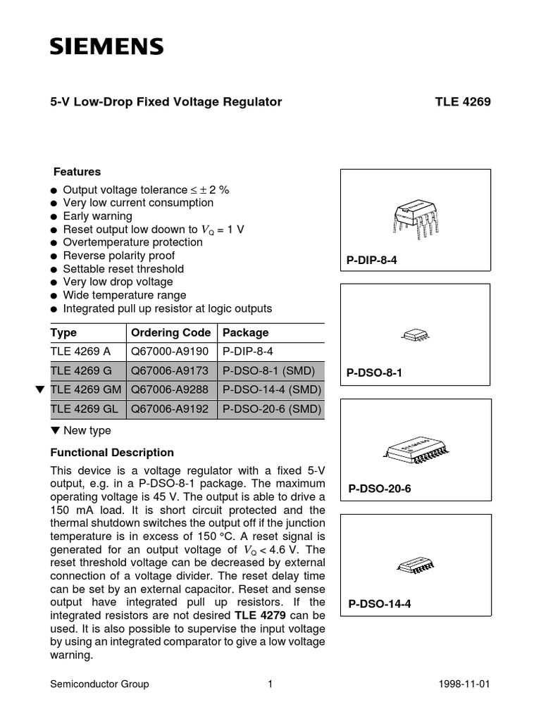 Tle 4269 | PDF | Capacitor | Electricity