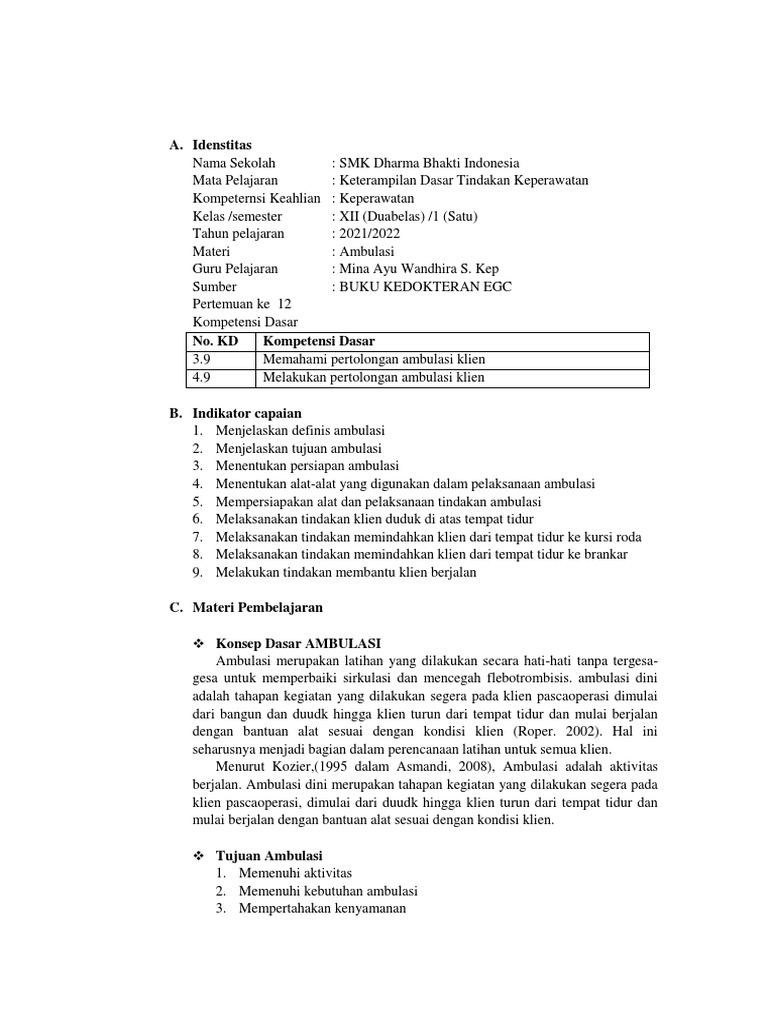 Ambulasi | PDF | Kesehatan Holistik