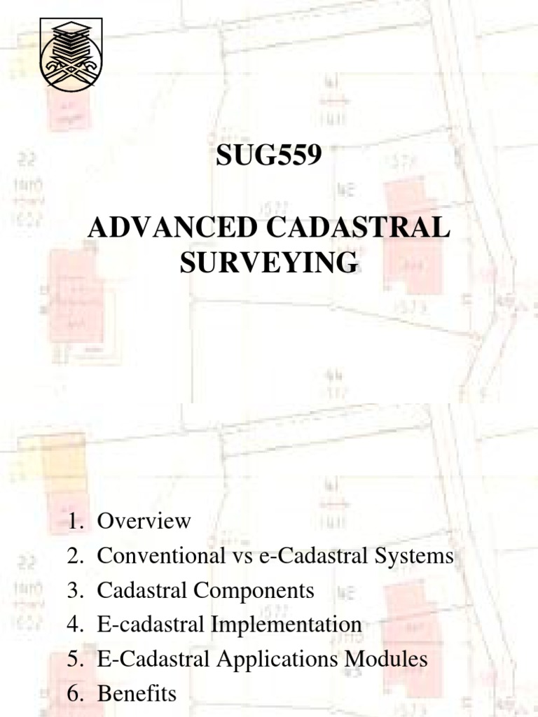 SUG559 Advanced Cadastral Surveying | PDF | Surveying | Geographic ...
