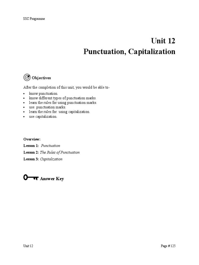 A Guide to Punctuation and Capitalization: Understanding the Rules and Best Practices | PDF ...