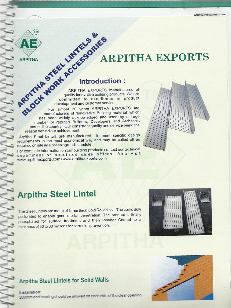 Arpitha Steel Lintel | PDF