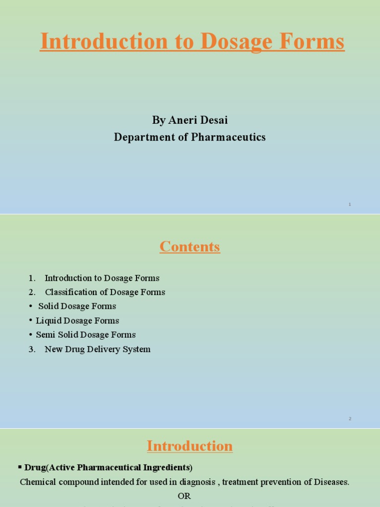 Dosage Forms PC I | PDF | Tablet (Pharmacy) | Injection (Medicine)