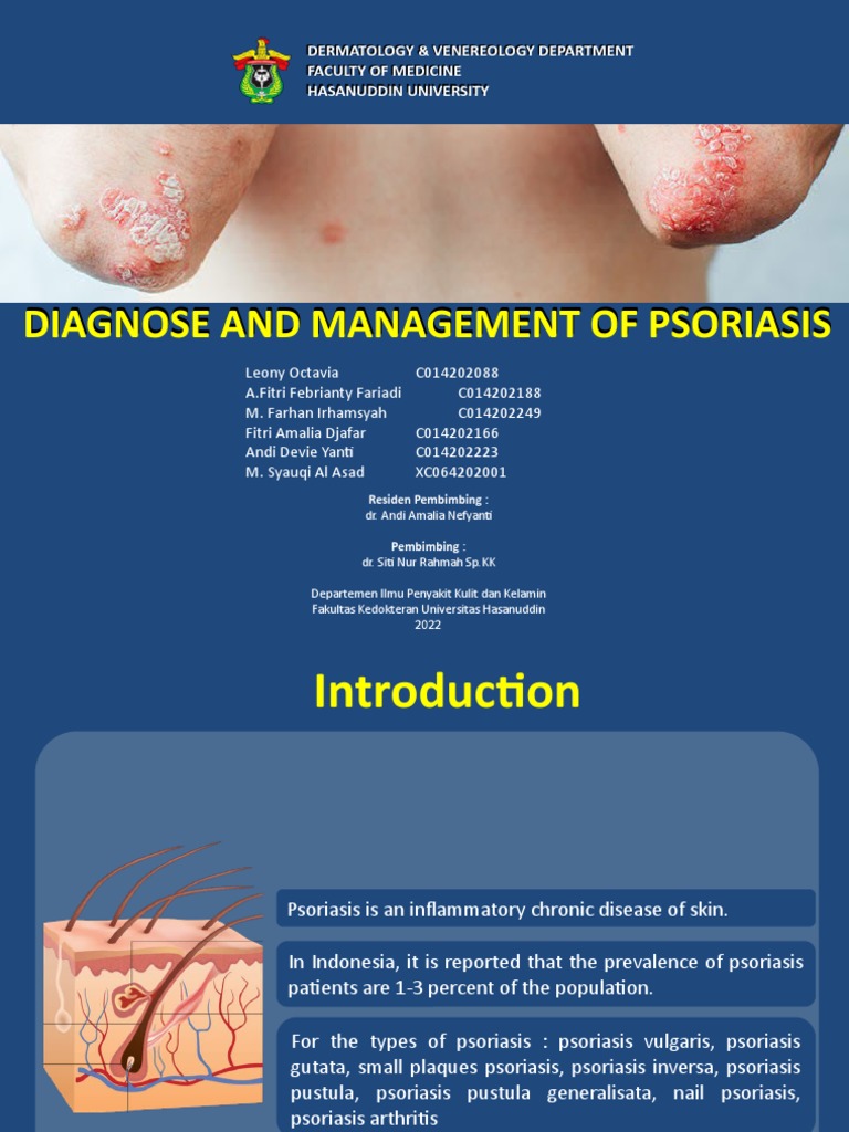 Diagnose and Management of Psoriasis | PDF | Psoriasis | Health Sciences