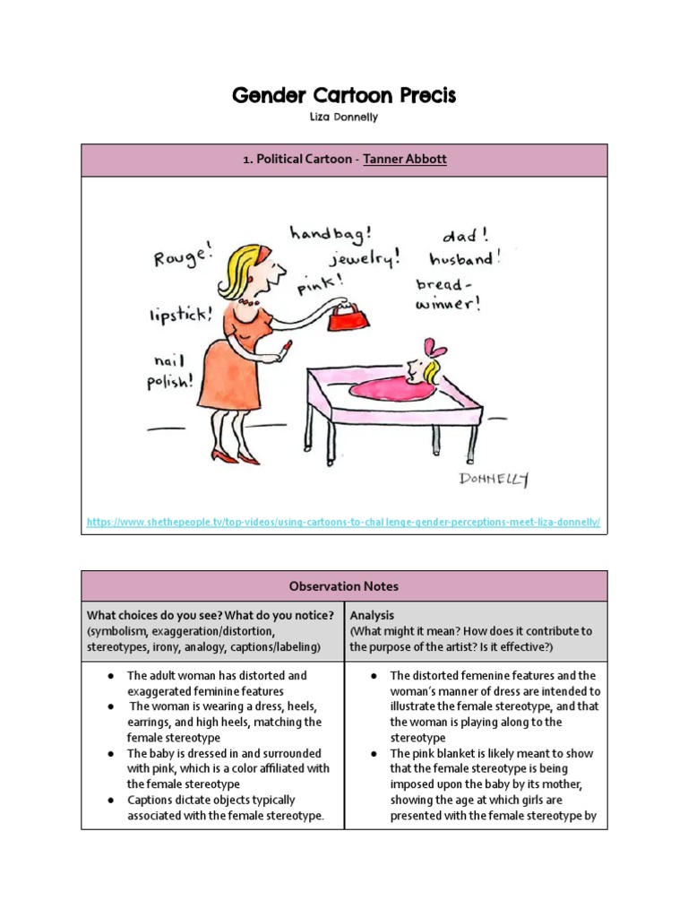 Liza Donnelly Cartoons | PDF | Stereotypes | Gender Studies