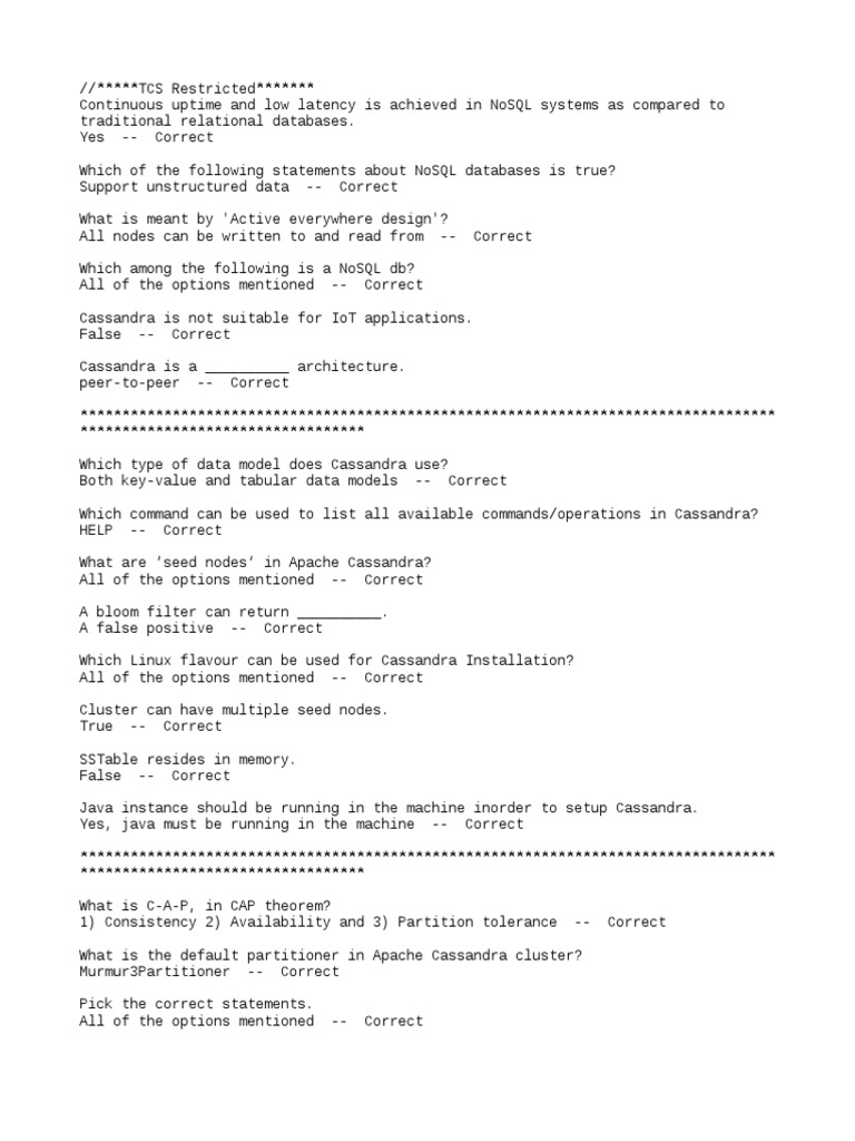 Cassandra Brass Tacks Q&A | PDF | No Sql | Computer Engineering