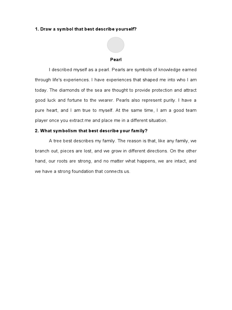 Draw A Symbol That Best Describe Yourself | PDF