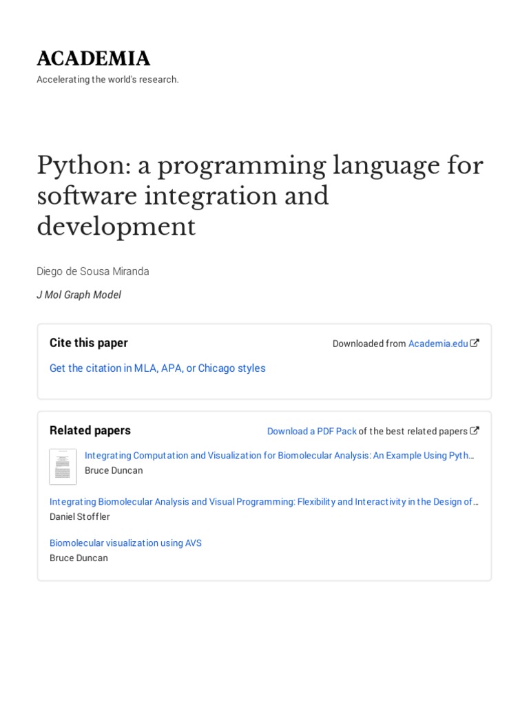 Python for Software Integration | PDF | Python (Programming Language) | Scripting Language