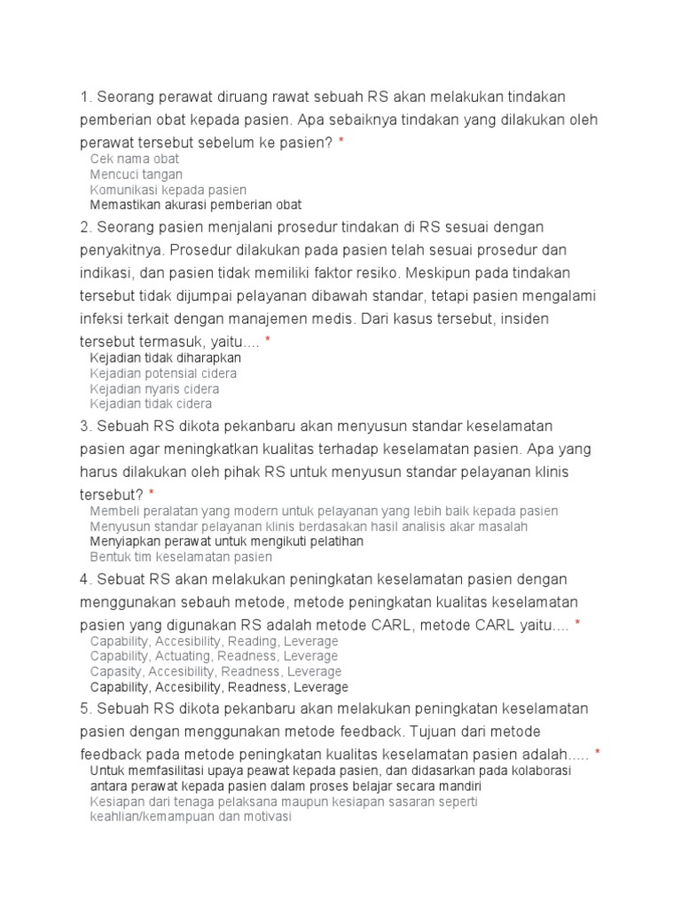 Uts Keselamatan Pasien | PDF | Sains & Matematika
