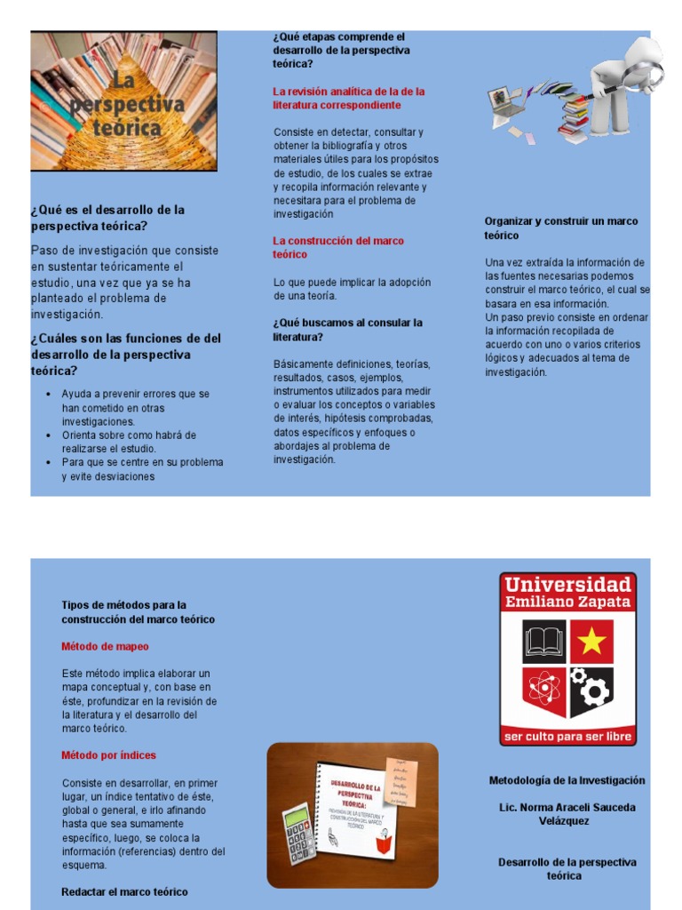 Triptico Metodologia | PDF | Teoría | Método científico