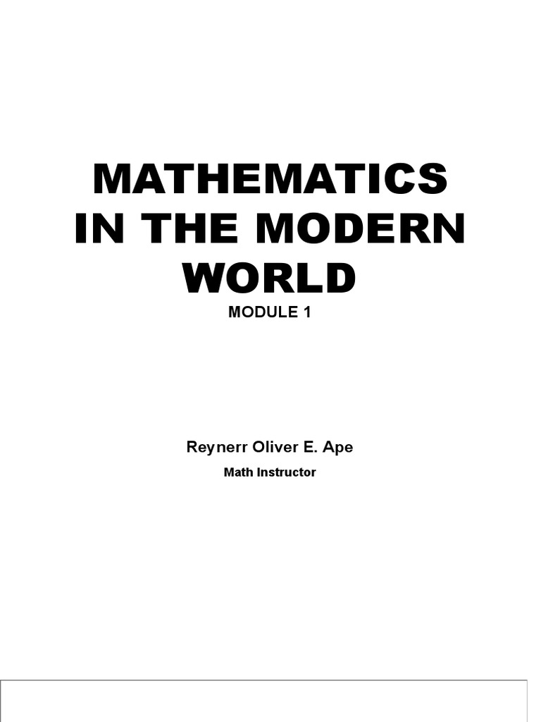MODULE 1 Mathematics in The Modern World | PDF | Symmetry | Area