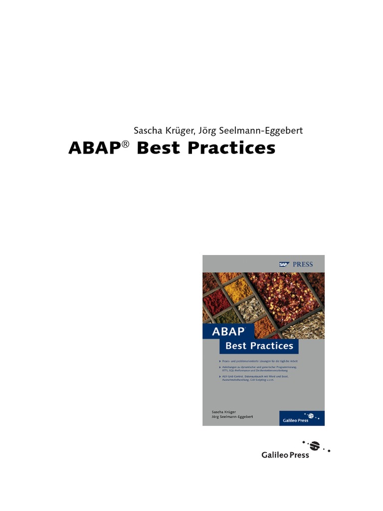 ABAP Best Practices - SAP Press | PDF