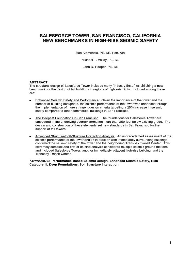 Salesforce Tower: Seismic Safety Innovations | PDF | Building ...