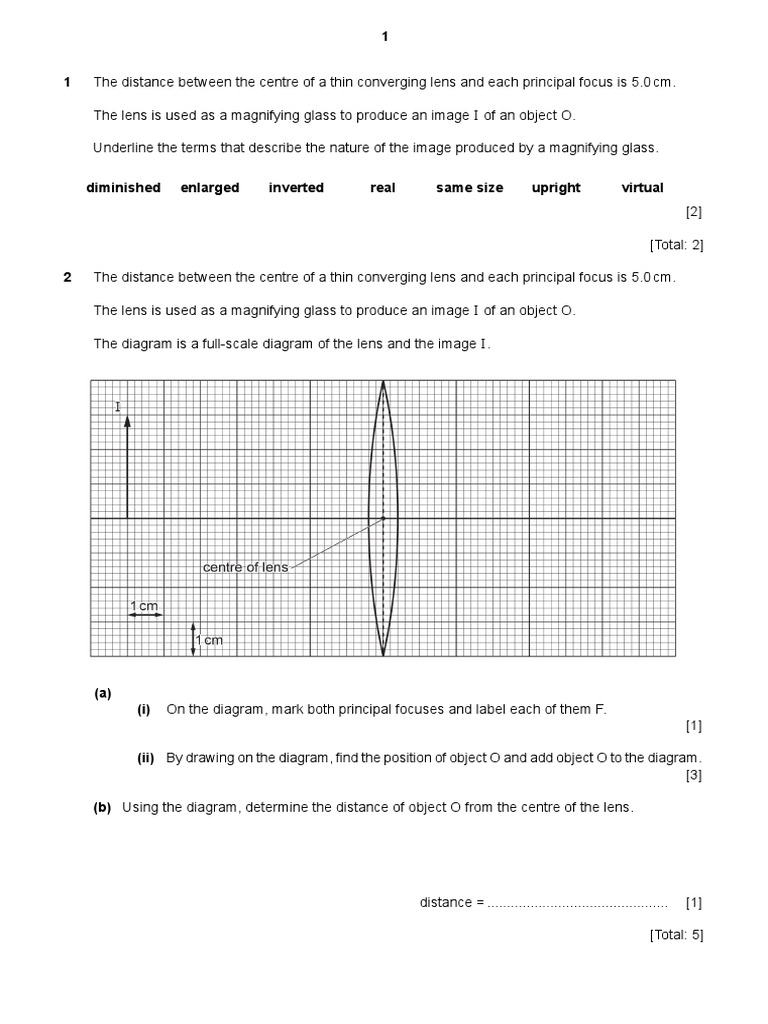 Lenses Exam Question Paper Very Hard To Micuh | PDF | Atomic | Optical ...