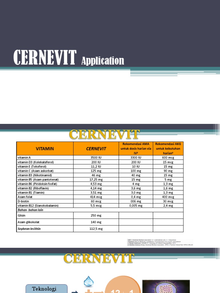 Cernevit Application PDF | PDF
