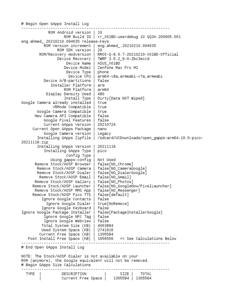 Open Gapps Log | Download Free PDF | Android (Operating System) | Software