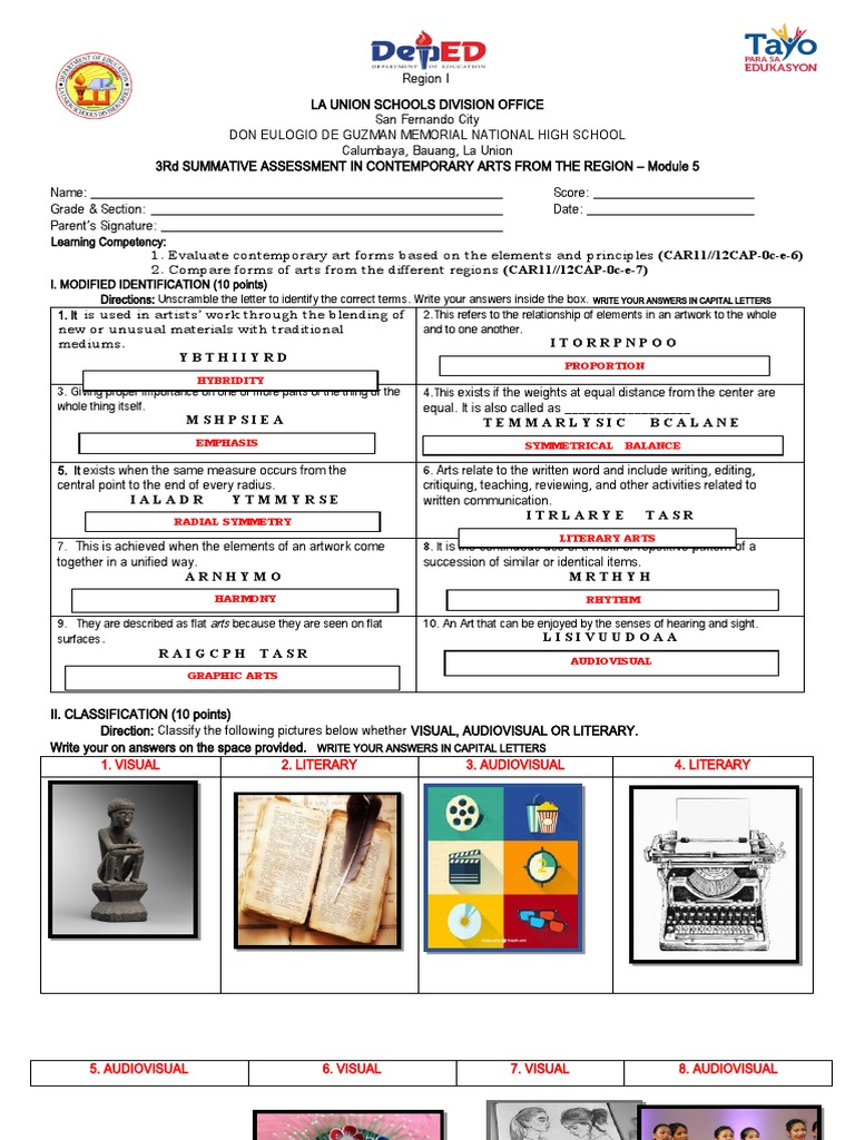 S.A 3 Week 5-6 With Answer | PDF | Symmetry | Cognition