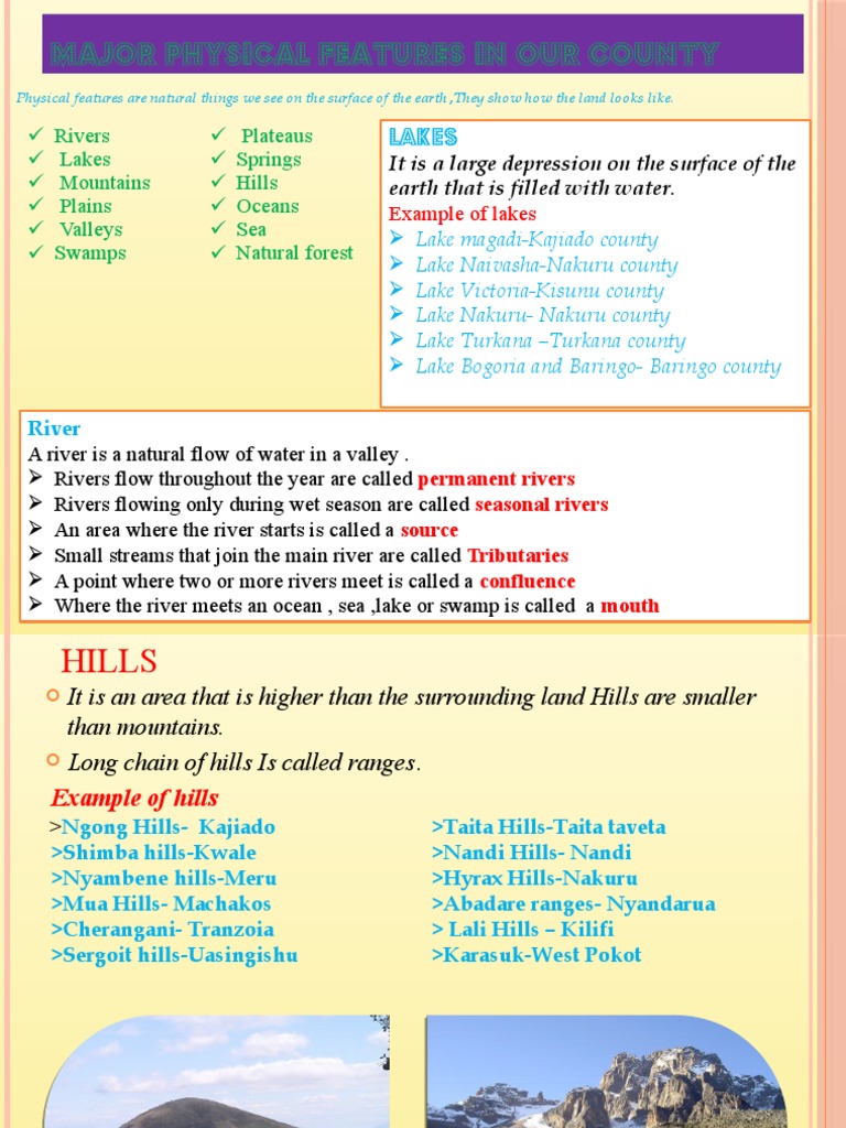 Key Physical Features of Kiambu County | PDF | River | Lake