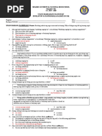 Answer Key Esp 10 First Quarter Exam 1 | PDF