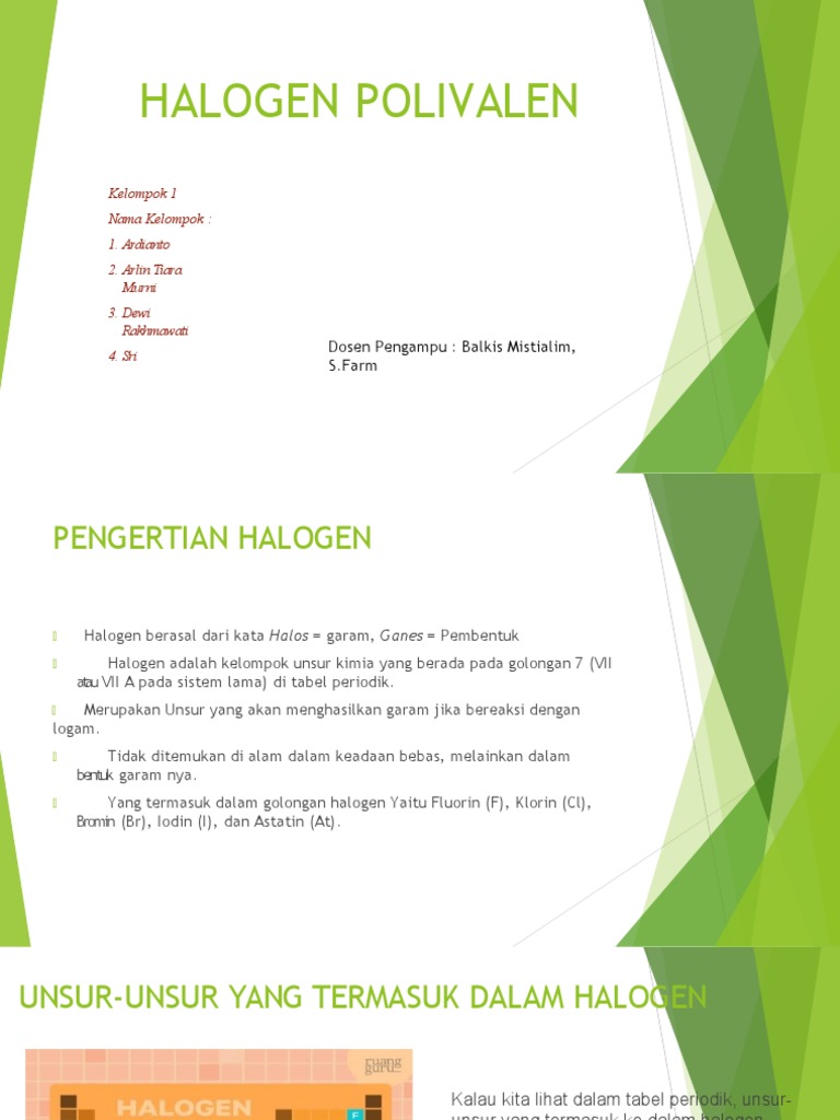 Pengertian dan Manfaat Halogen | PDF