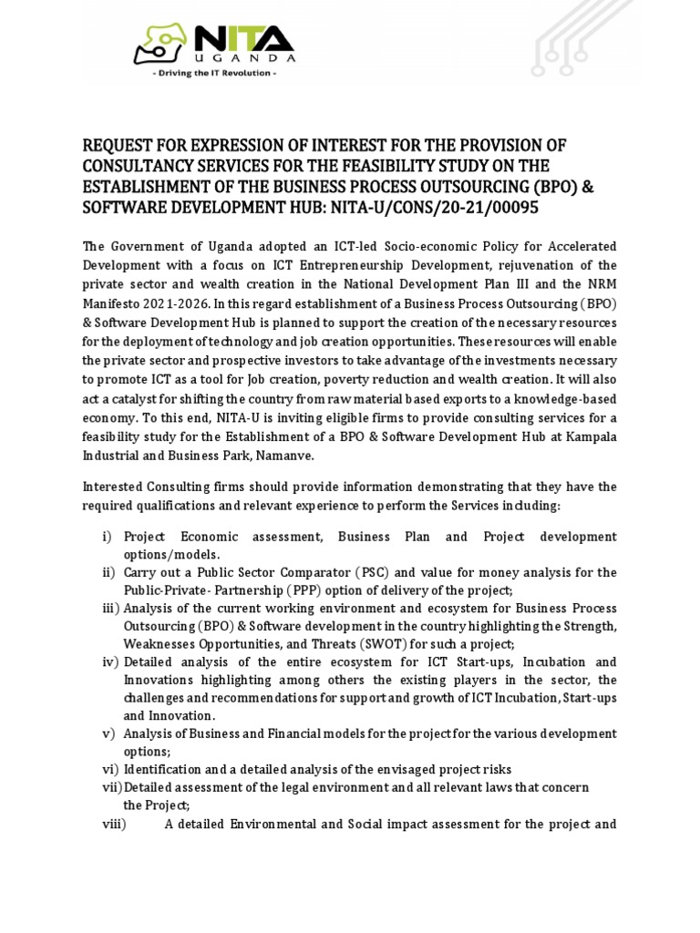 Reoi - Bpo and Software Development Hub | PDF | Outsourcing | Feasibility Study