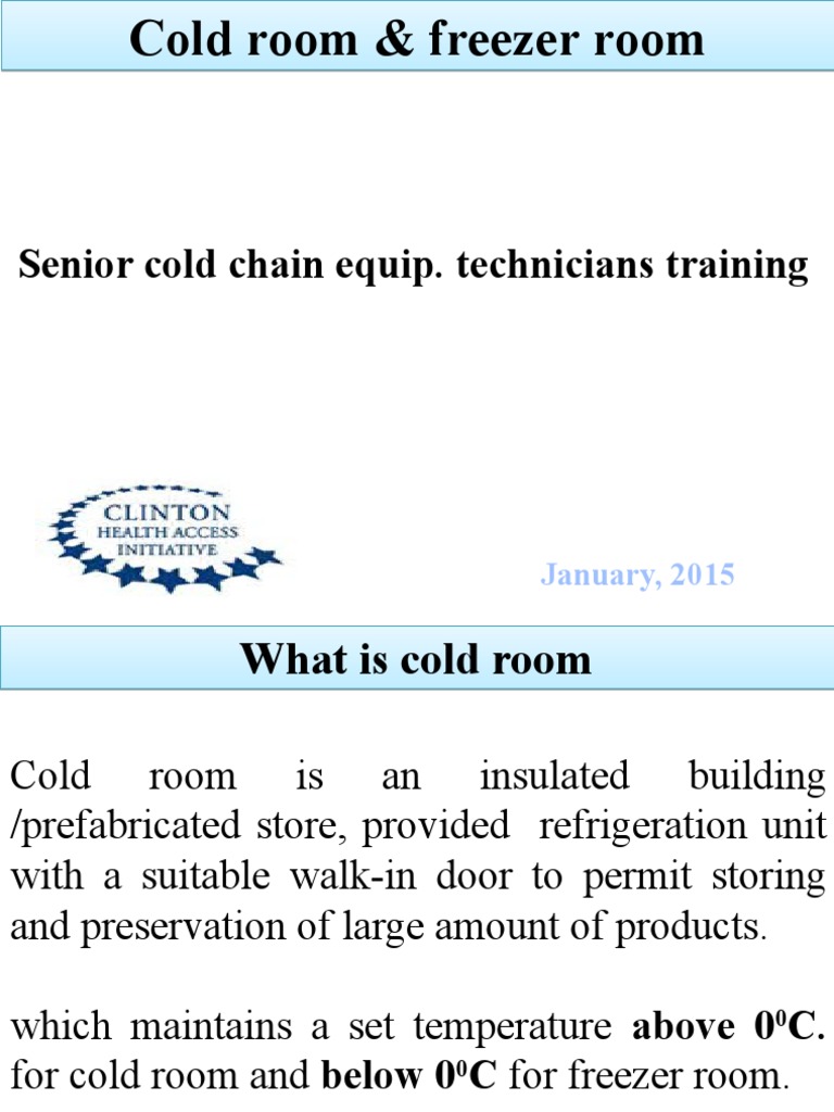 Cold Room & Freezer Room | PDF | Refrigerator | Refrigeration