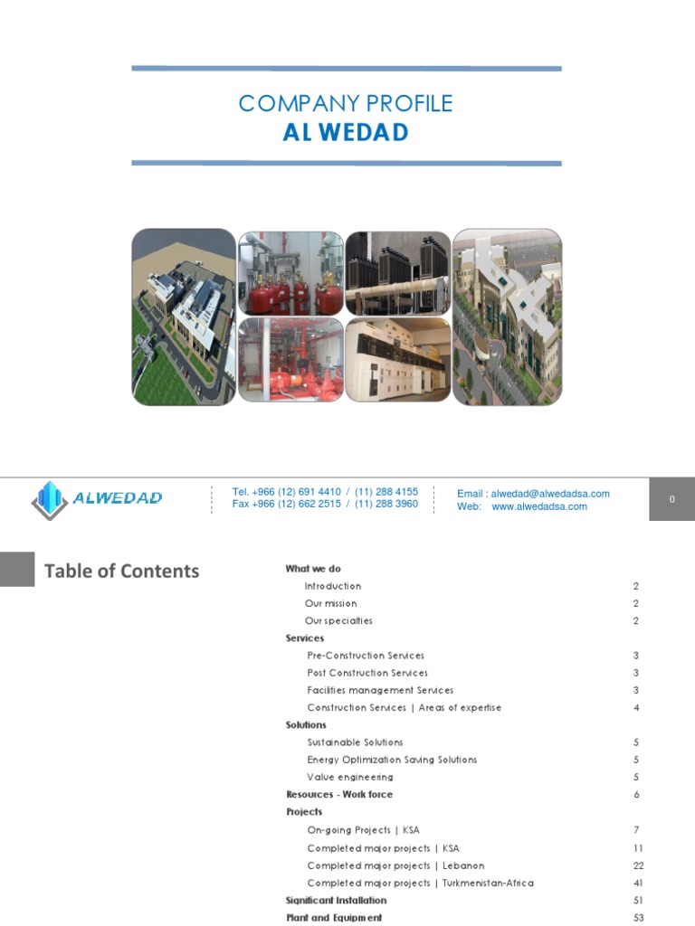 Al Wedad: Company Profile | PDF | Saudi Arabia | Security Alarm