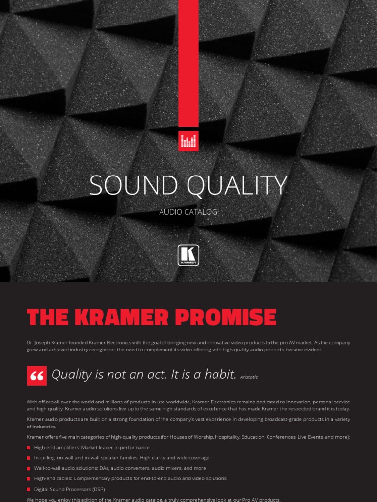 Kramer Audio Catalog | PDF