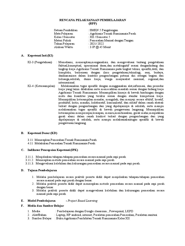 RPP 2 PPL Tati | PDF