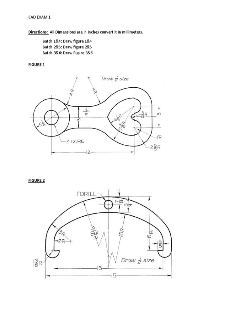 Directions: All Dimensions Are in Inches Convert It in Millimeters | PDF