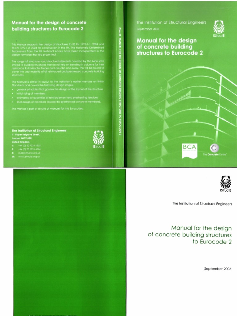 Manual For Design of Concrete Building Structures To Eurocode 2 (IES ...