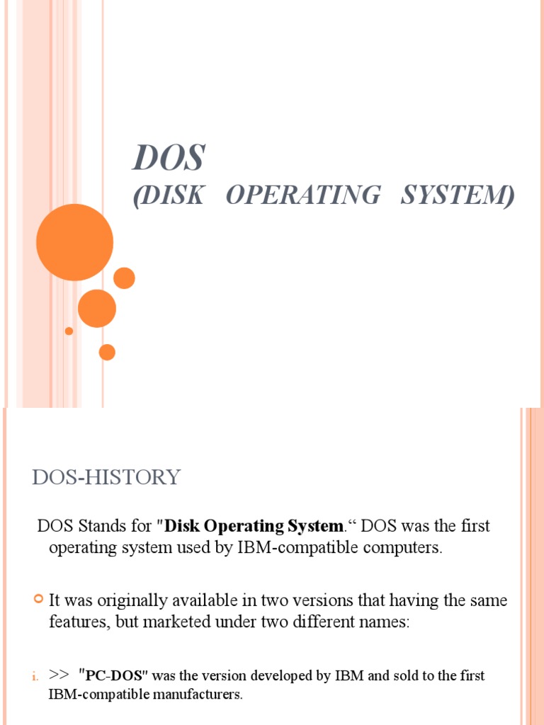 DOS Internal Commands | PDF | Computer File | Command Line Interface