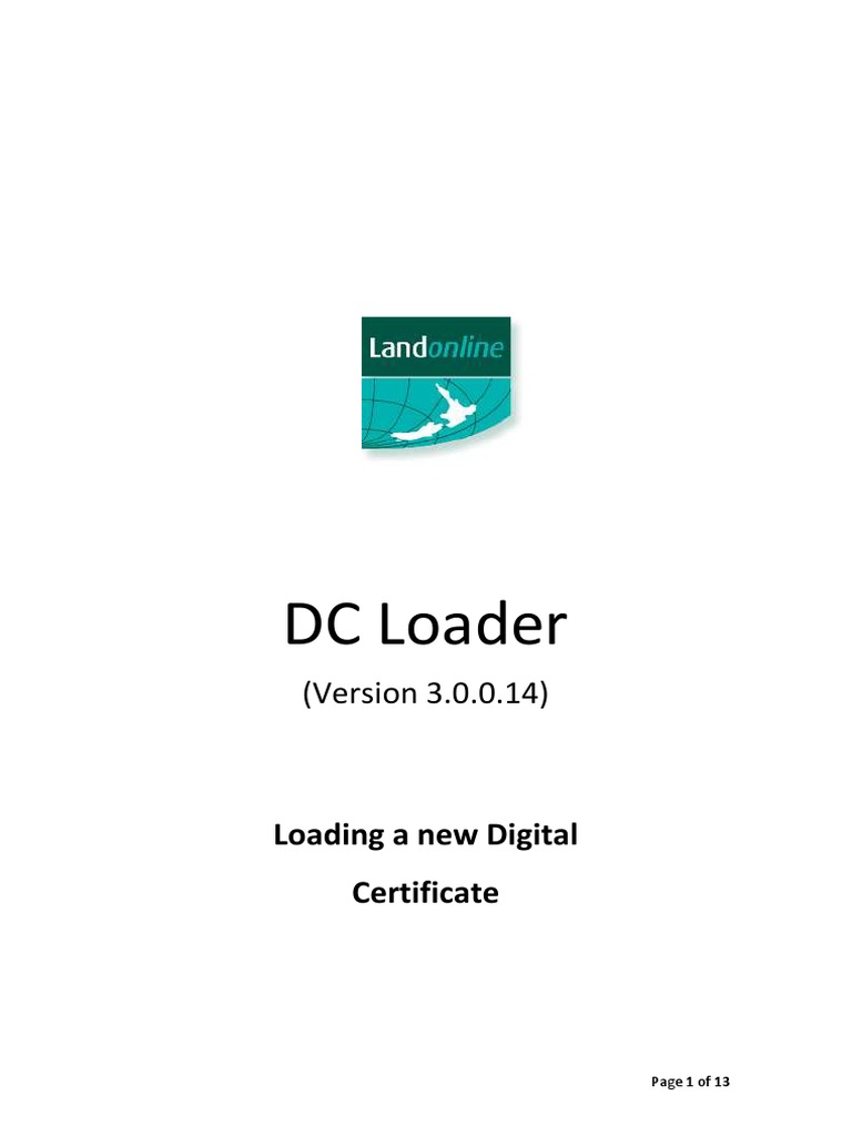 DC Loader: (Version 3.0.0.14) | PDF | Public Key Certificate | System ...