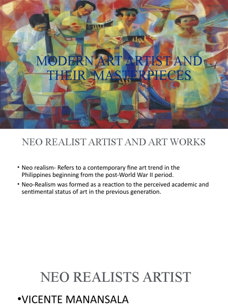 Modern Art Artist and Their Masterpieces | PDF | The Arts | Aesthetics