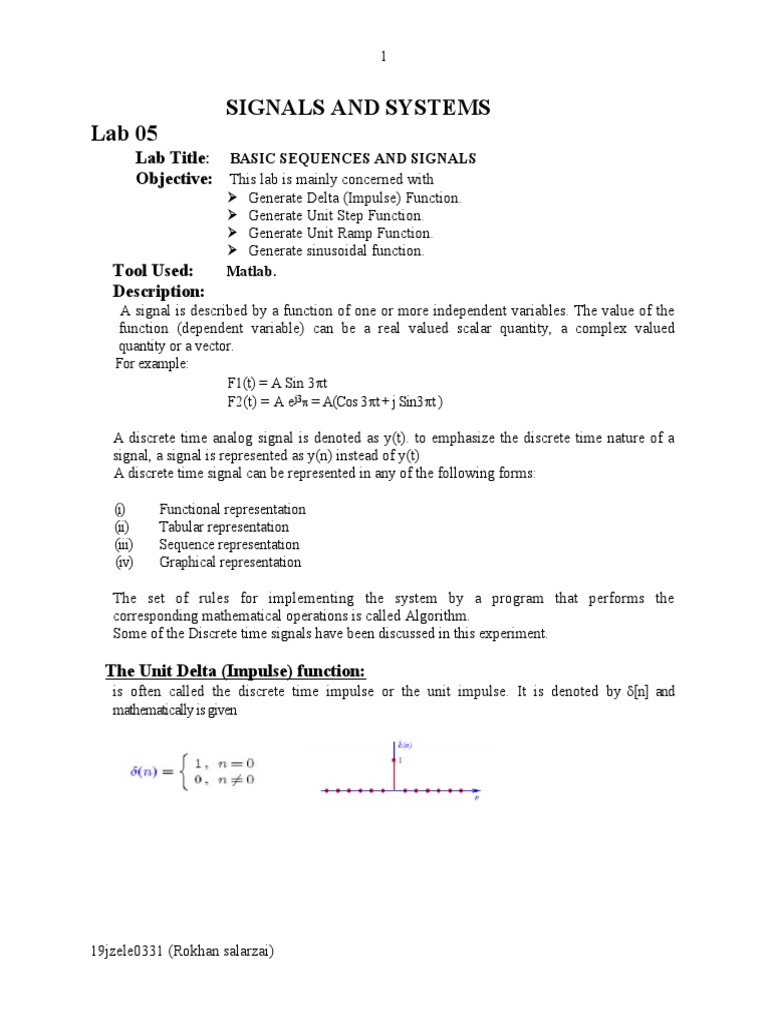 Lab 5 Pdf Discrete Time And Continuous Time Function Mathematics