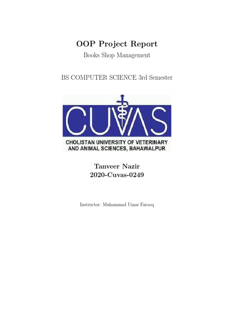 OOP Project Report: Books Shop Management | PDF | Computer File | Books