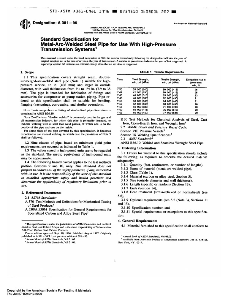 Astm A381 | PDF
