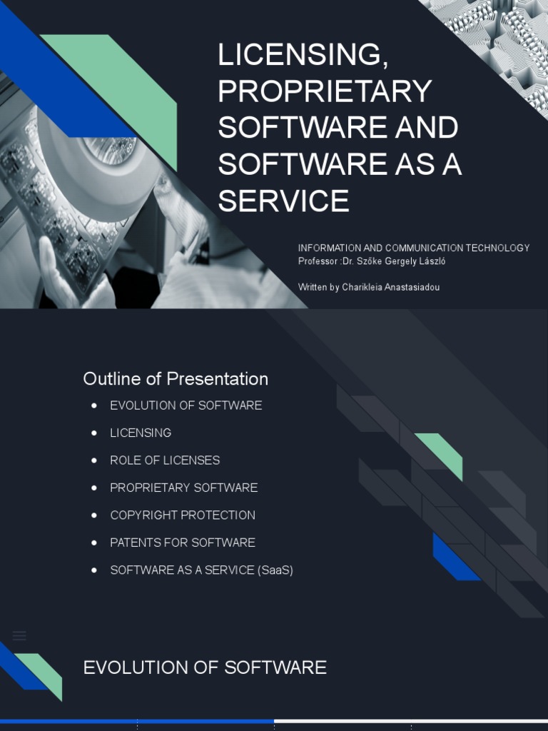 Licensing, Proprietary Software and Software As A Service | PDF | Copyright | Proprietary Software