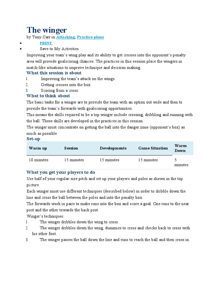The Winger: What This Session Is About | PDF | Forward (Association ...