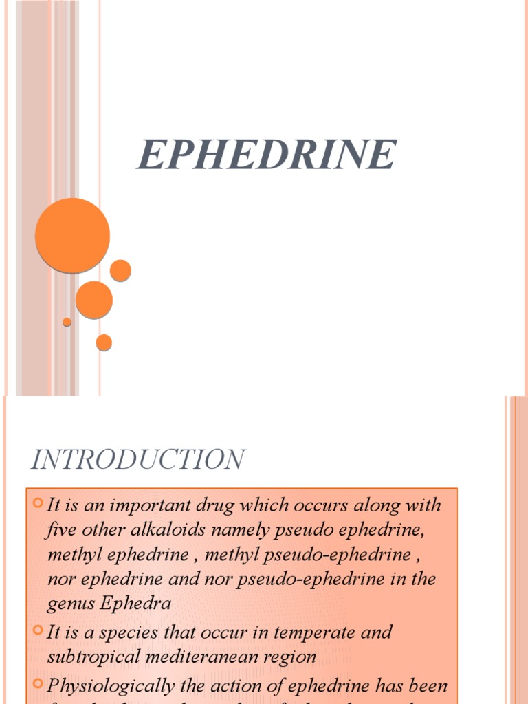 Ephedrine | PDF | Chemistry | Physical Sciences