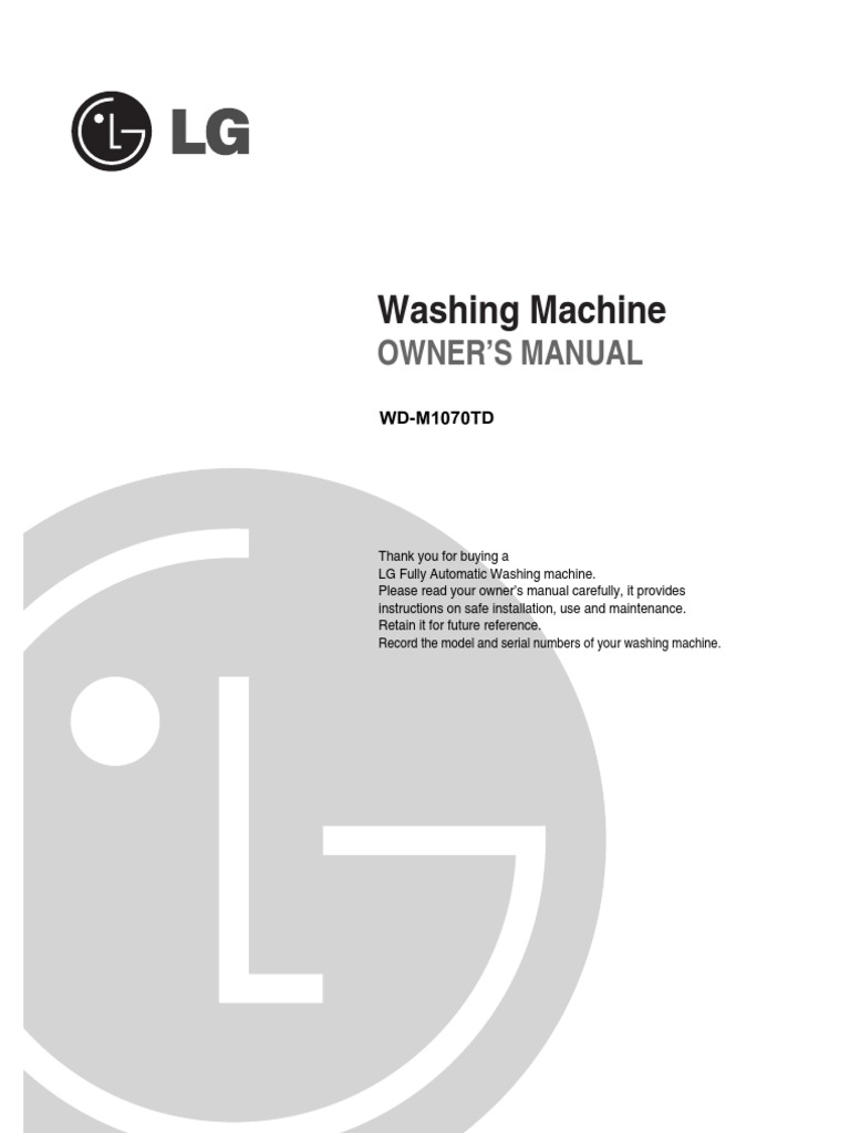 Washing Machine: Owner'S Manual | PDF | Washing Machine | Tap (Valve)