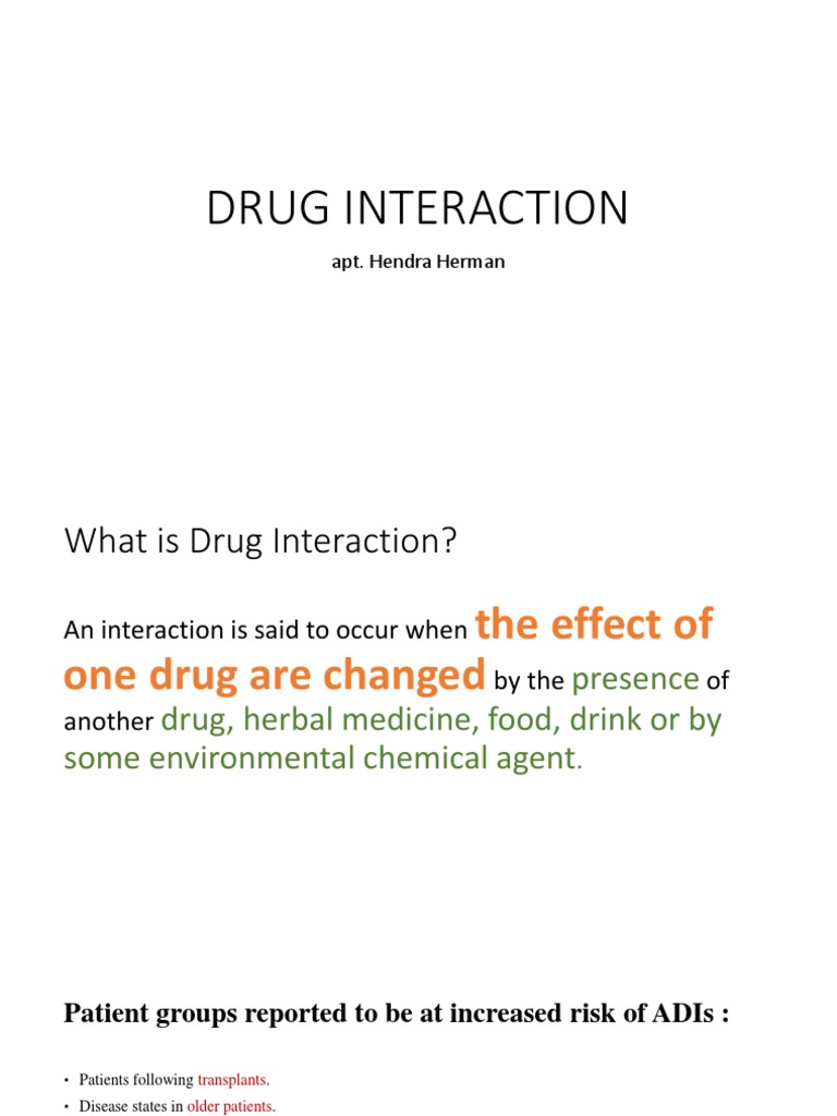 Interaksi Obat Farkin - Farmakodinamik Dan Data Lab | PDF | Medicinal Chemistry | Medicine