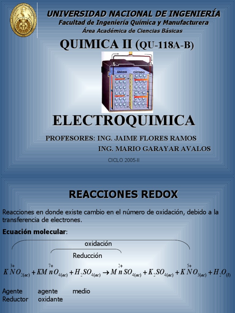 Electroquímica | PDF | Redox | Electroquímica