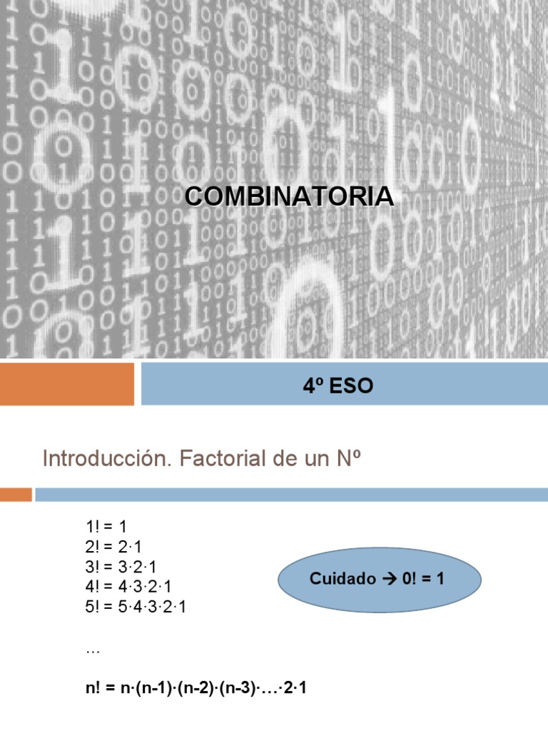 Combinatoria | PDF | Combinatoria | Conceptos matemáticos